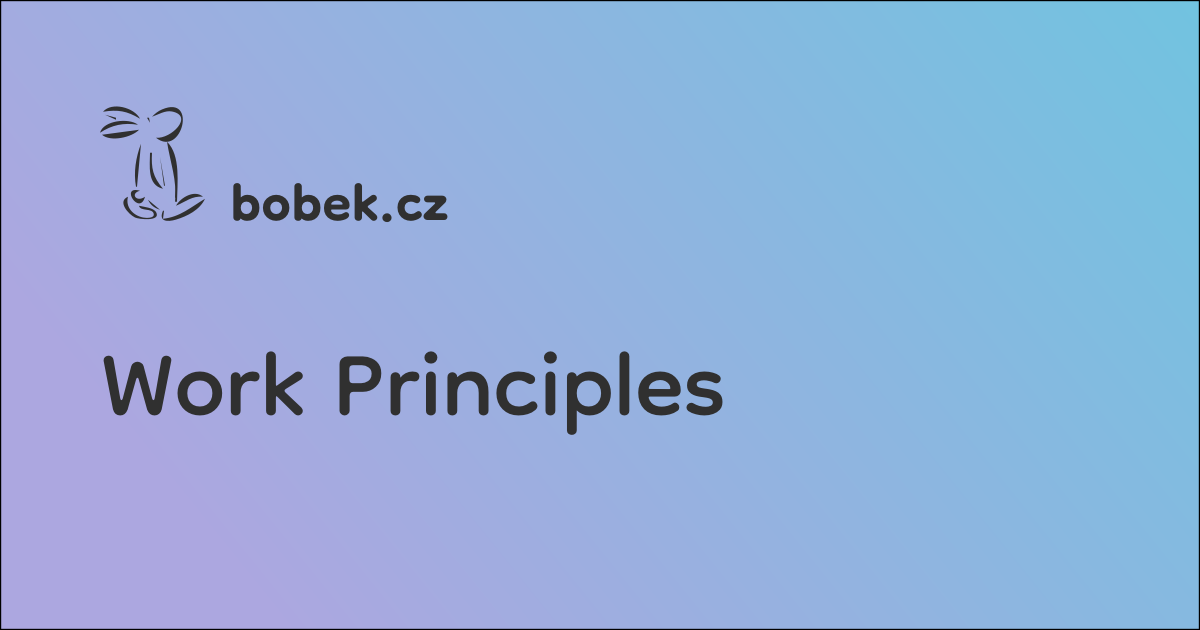 Work Principles | bobek.cz